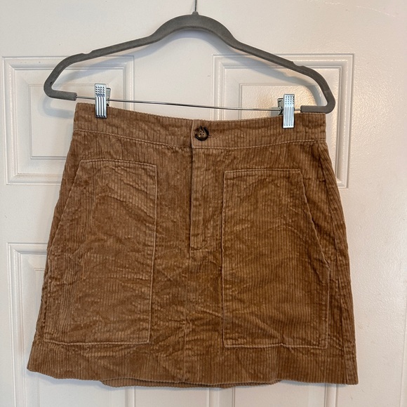 H&M | Skirts | Hm Tan Corduroy Mini Skirt | Poshmark